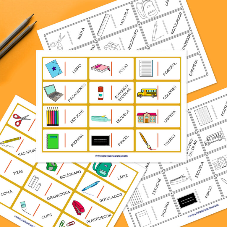 Dominó Dibujo-Palabra | Profes en Apuros